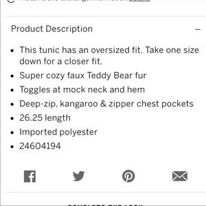 PINK Victoria's Secret | Jackets & Coats | Nwt Vs Pink Faux Teddy Bear ...